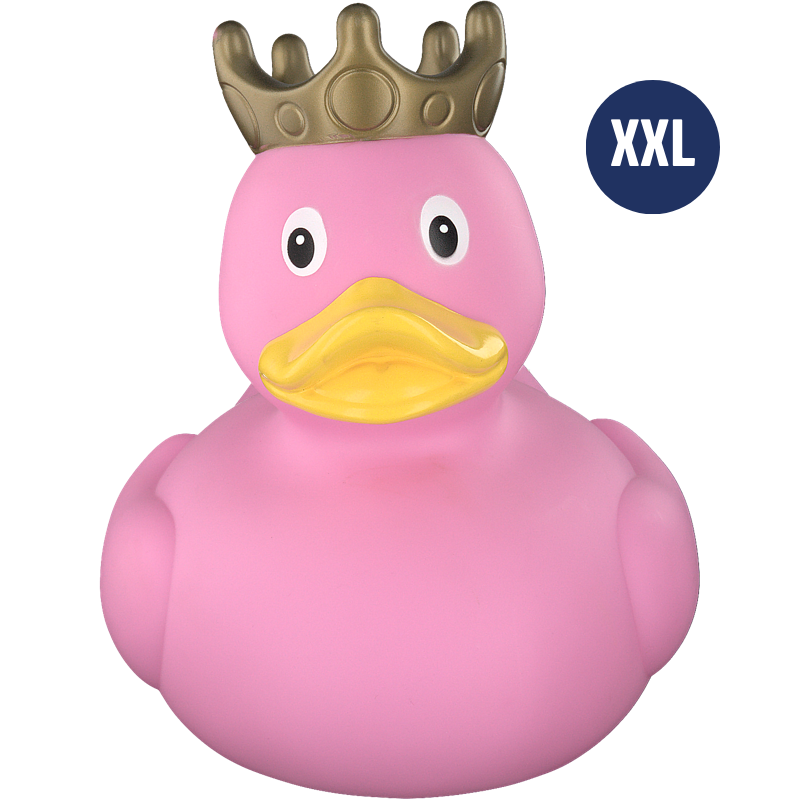 XXL Ente mit Krone Pink Rose Badeente Quietscheente Lilalu – Entengalerie