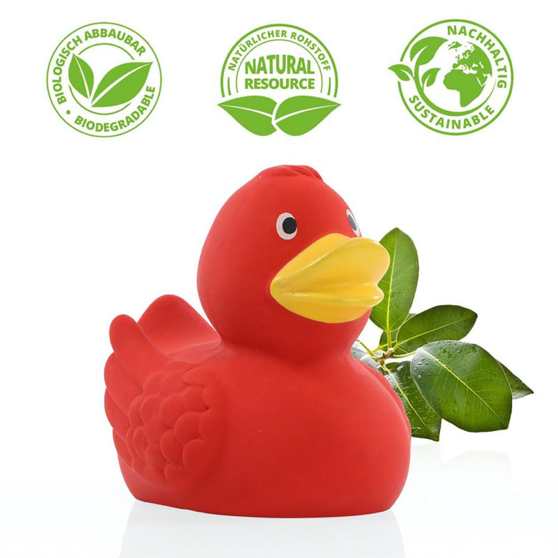Naturkautschuk Ente Klassik Rot Badeente Schnabels – Entengalerie