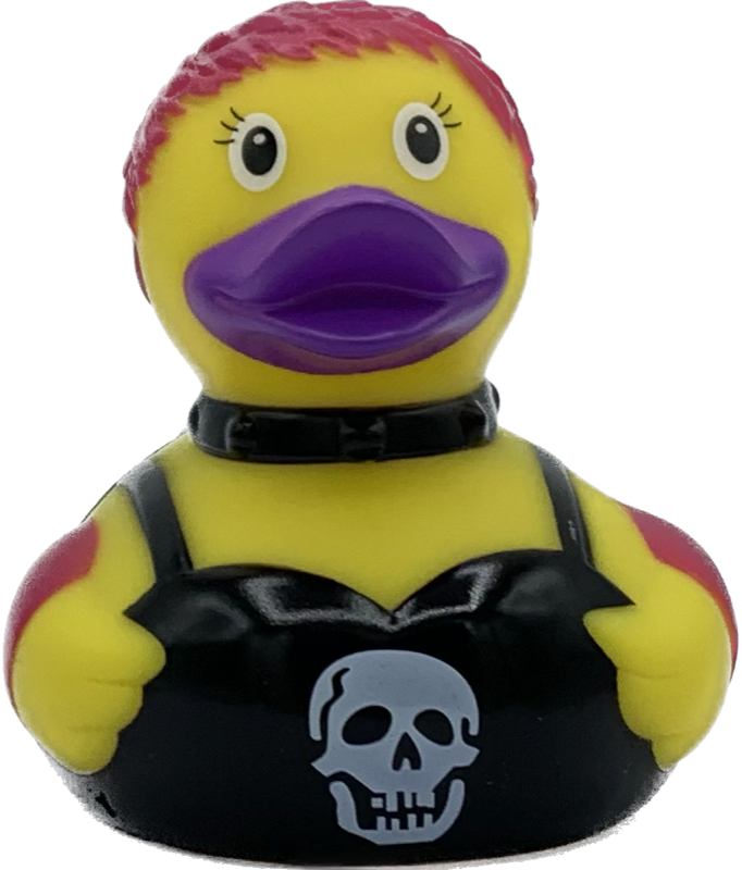 Punkerin Rock Ente Badeente Quietscheente Gummiente Lilalu – Entengalerie