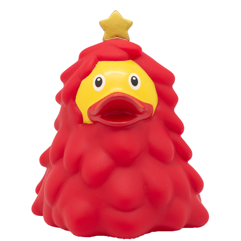 Weihnachtsbaum Rot Badeente Quietscheente Gummiente Lilalu – Entengalerie